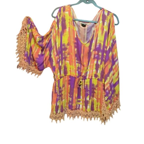 Urban Mangoz | Tops | Urban Mangoz Top Womens Xl Crochet Edges Tunic ...